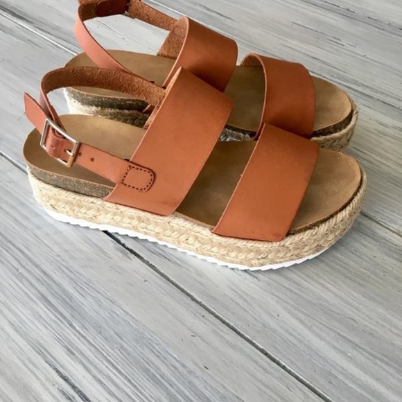 Shoes | Caramel Brown Espadrille Sandals | Poshmark